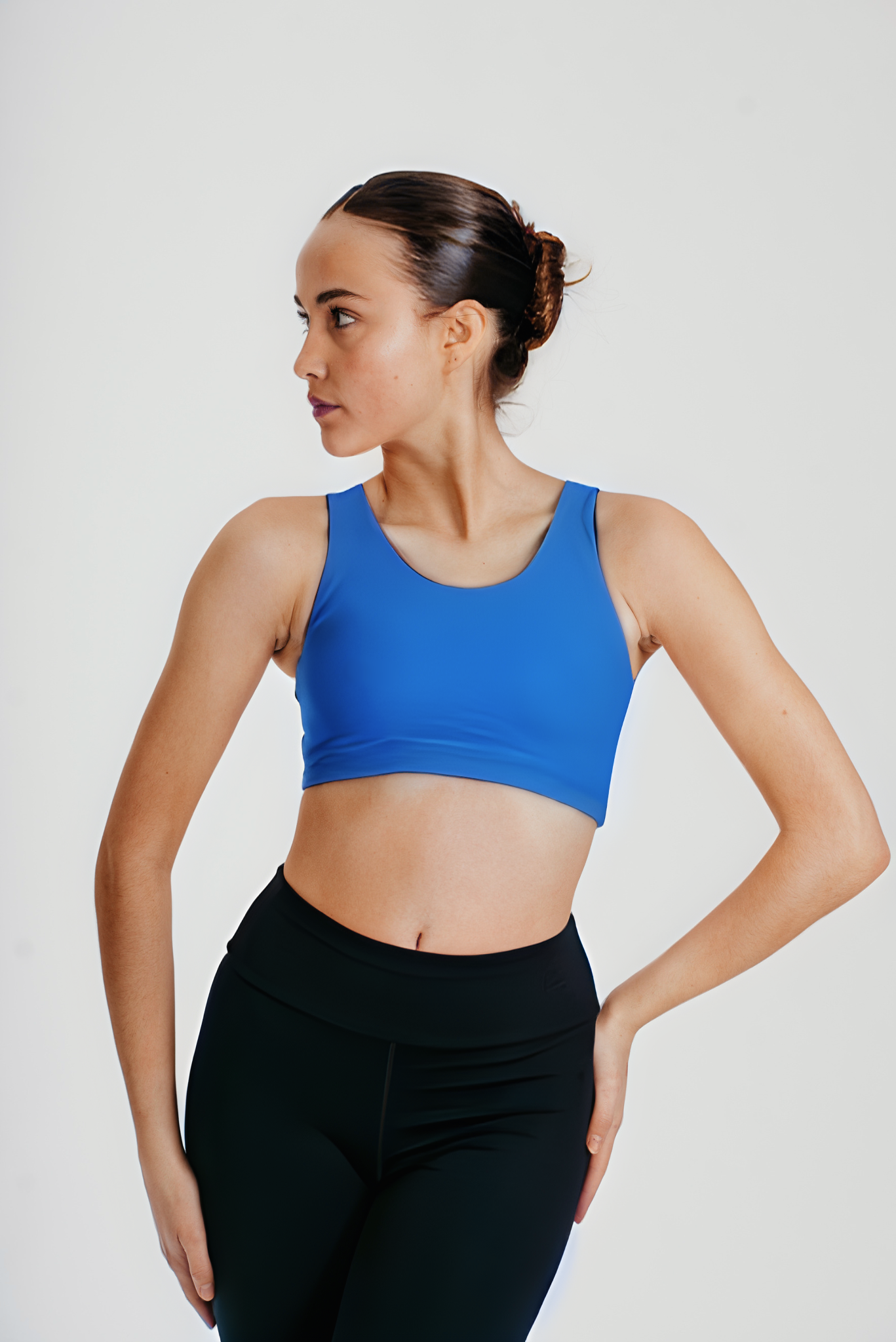 Women's Figure Skating Strappy Sports Bra in Azure| Chique Sport