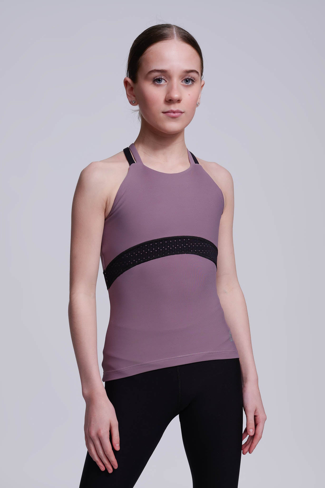 Girl's Figure Skating Passion Tank Top in Mink | Chique Sport