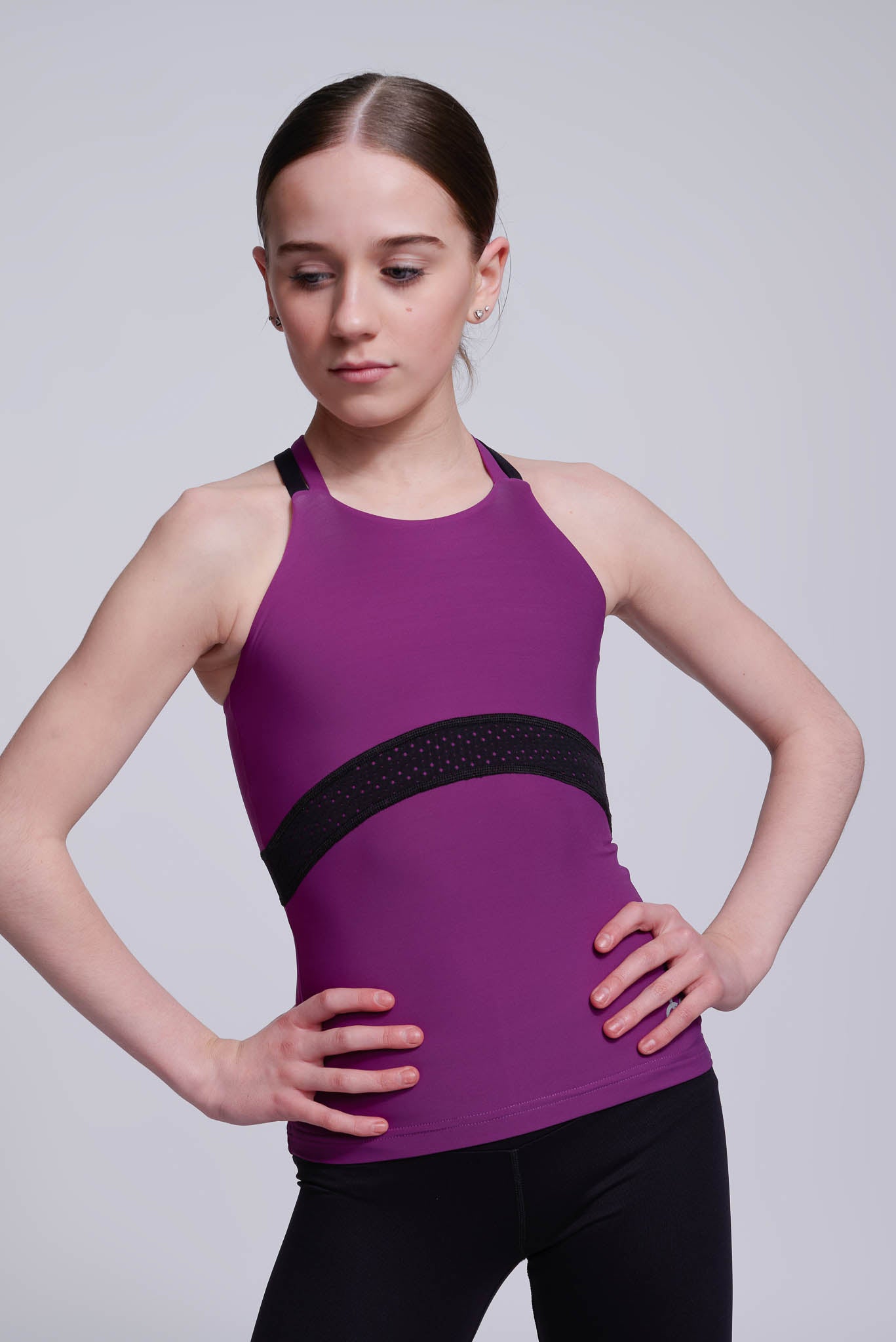 Girl's Figure Skating Passion Tank Top in Berry | Chique Sport