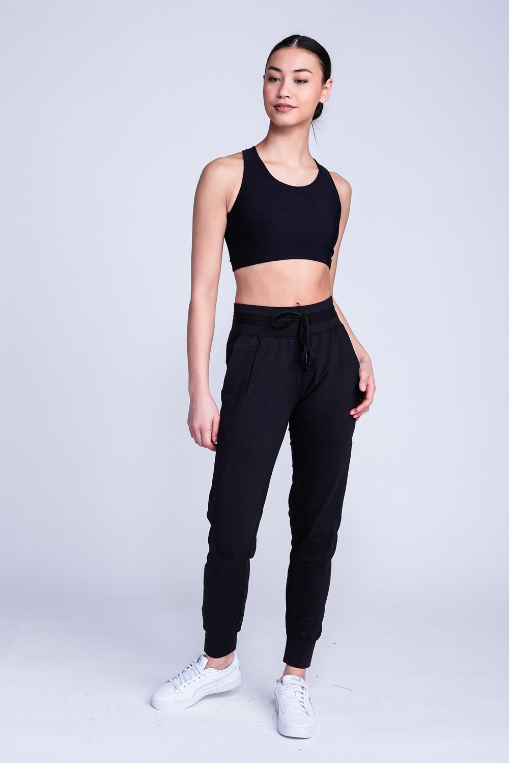 Women's Figure Skating Strappy Sports Bra in Black | Chique Sport
